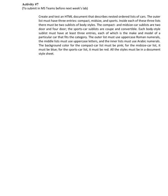 Solved Learning Outcomes 5tudents should be able to: (1) | Chegg.com