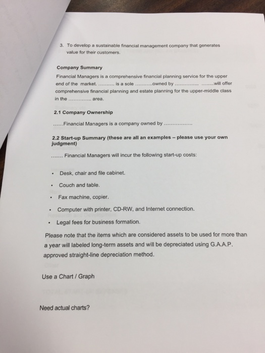 Solved Financial Plan Guideline (for any plan please use APA | Chegg.com