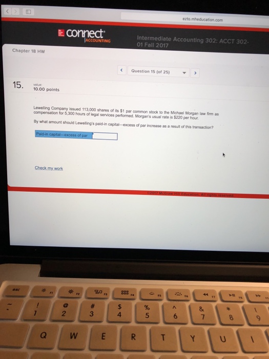 Solved ezto mheducat connect. Intermediate Accounting 302: | Chegg.com