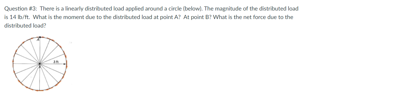 Solved Question #3: There is a linearly distributed load | Chegg.com