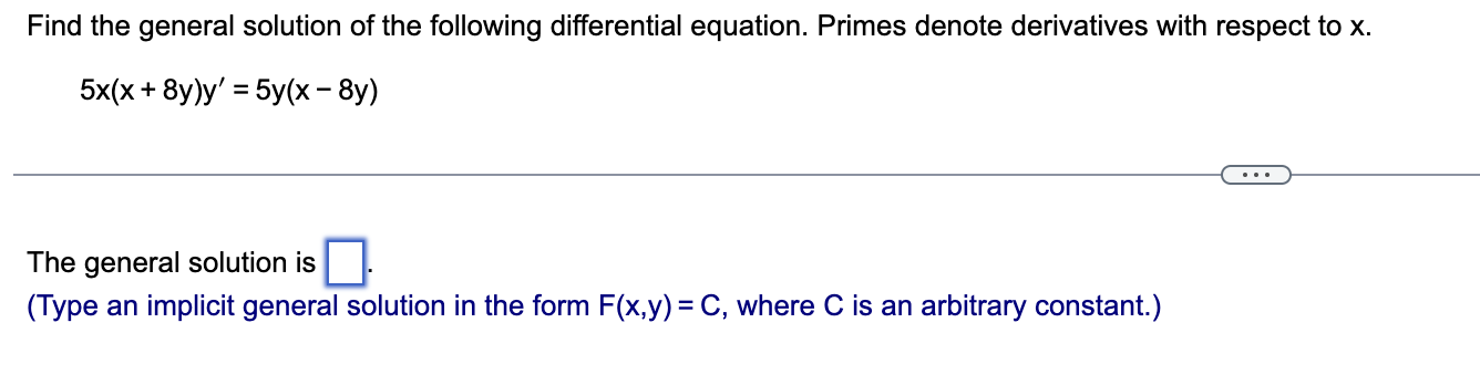 Solved Find the general solution of the following | Chegg.com