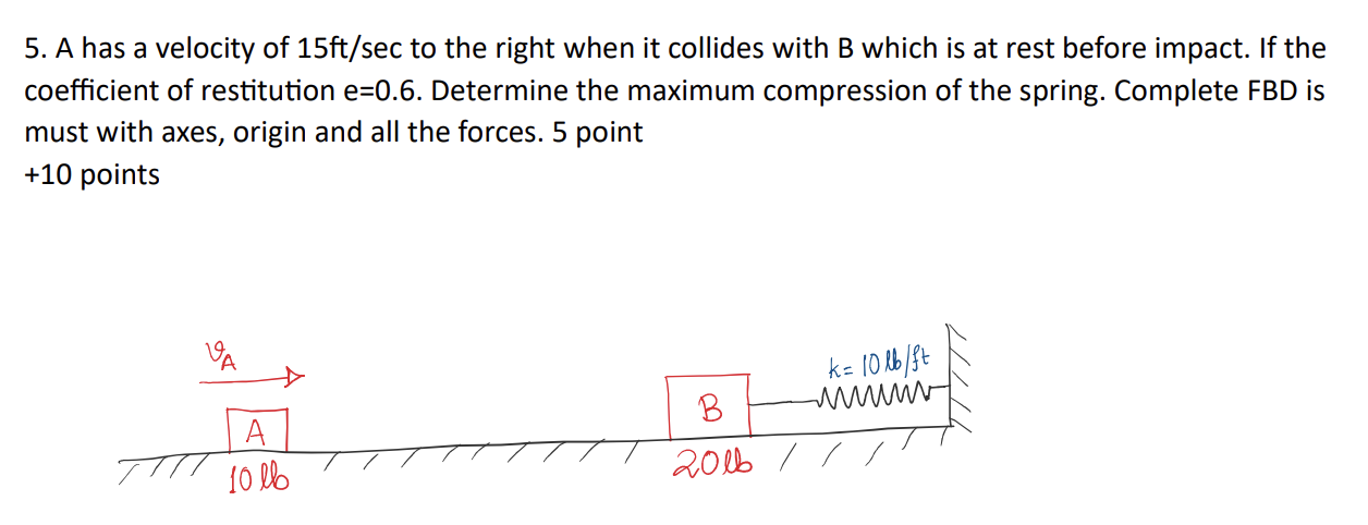 Solved 5 A Has A Velocity Of 15 Mathrm{ft}