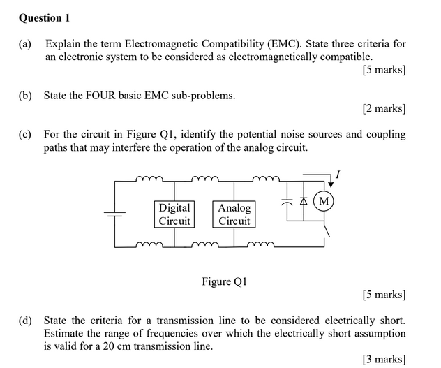Solved Question 1 (a) Explain the term Electromagnetic | Chegg.com