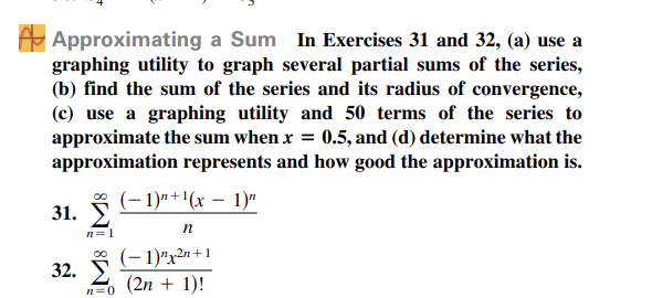Solved Approximating A Sum In Exercises 31 And 32 A Use A 6611