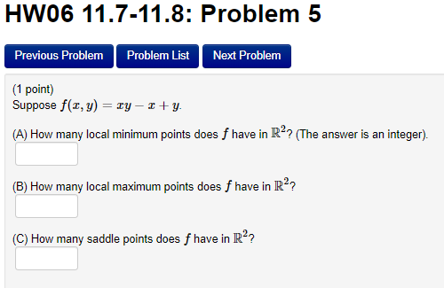 Solved HW06 11.7-11.8: Problem 4 Previous Problem Problem | Chegg.com