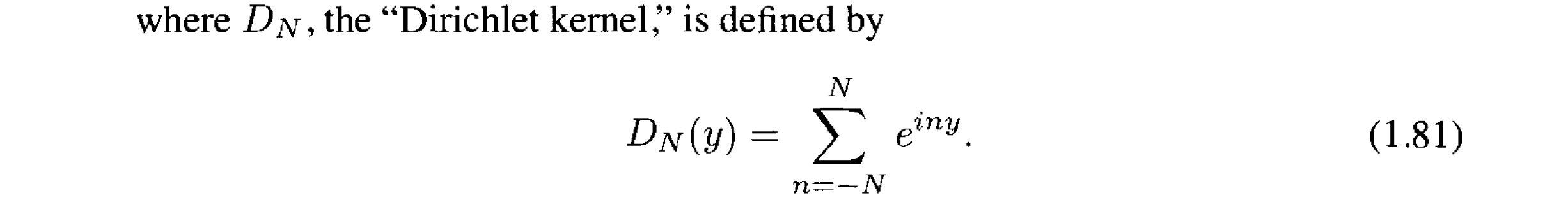 Solved where Dn, the “Dirichlet kernel” is defined by N | Chegg.com