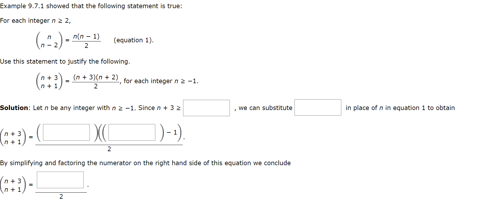 Solved Example 9.7.1 showed that the following statement is | Chegg.com