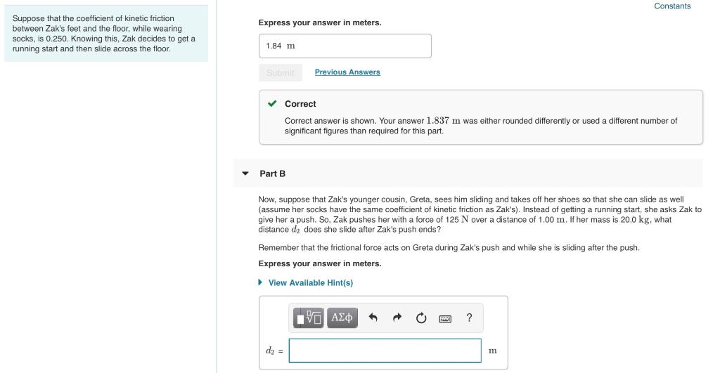 Solved Constants Constants Express your answer in meters. | Chegg.com