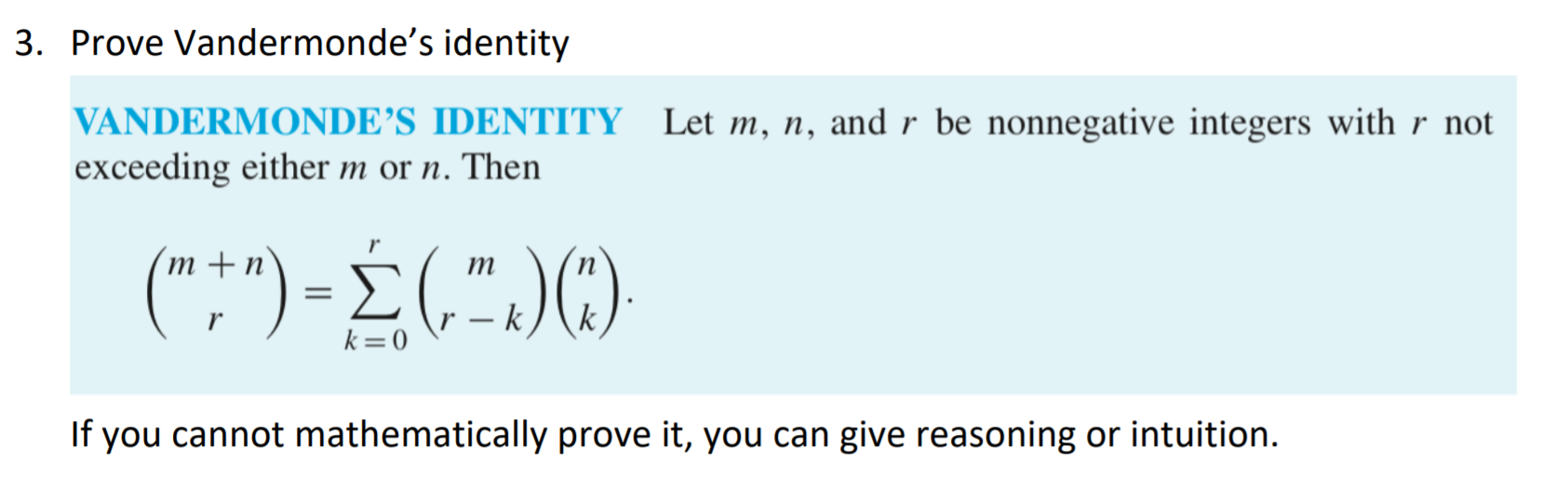 Solved 2. Use Pascal identity and induction to prove that | Chegg.com