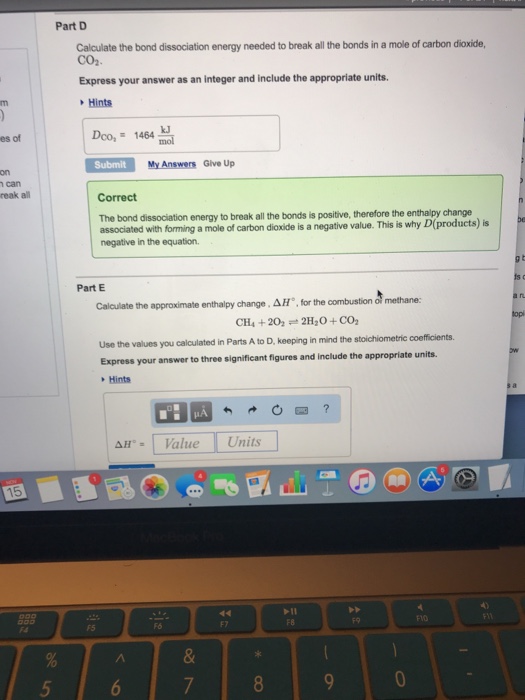 Solved Part E Calculate the approximate enthalpy change·Ar. | Chegg.com