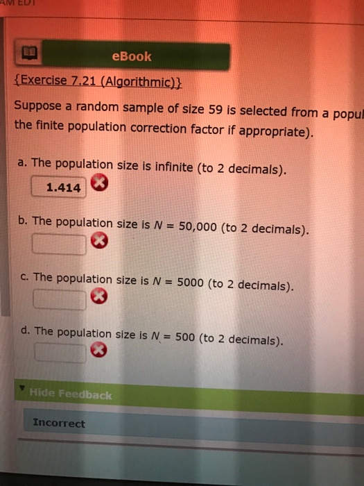 Solved Suppose a random sample size of 59 is selected from a | Chegg.com