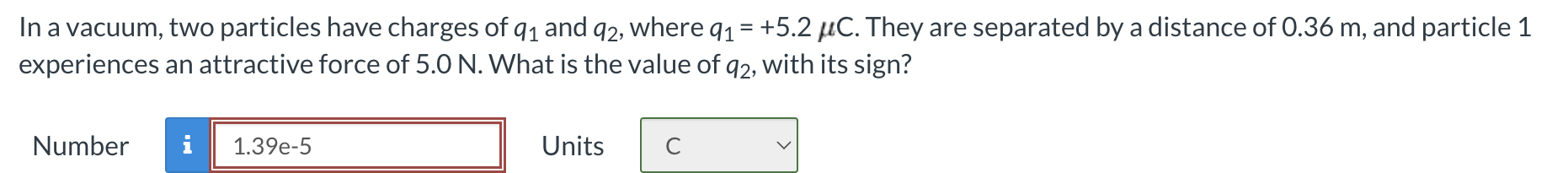 Solved In a vacuum, two particles have charges of q1 ﻿and | Chegg.com