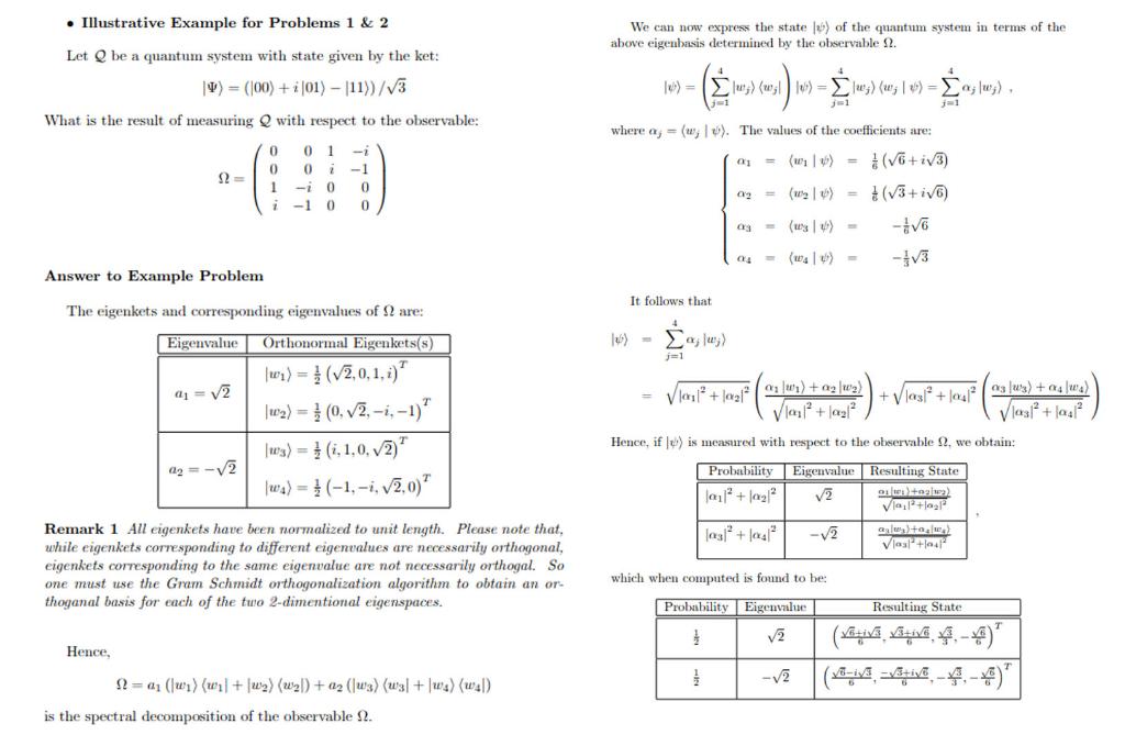 Problem 2. Let Q be a quantum system with state | Chegg.com