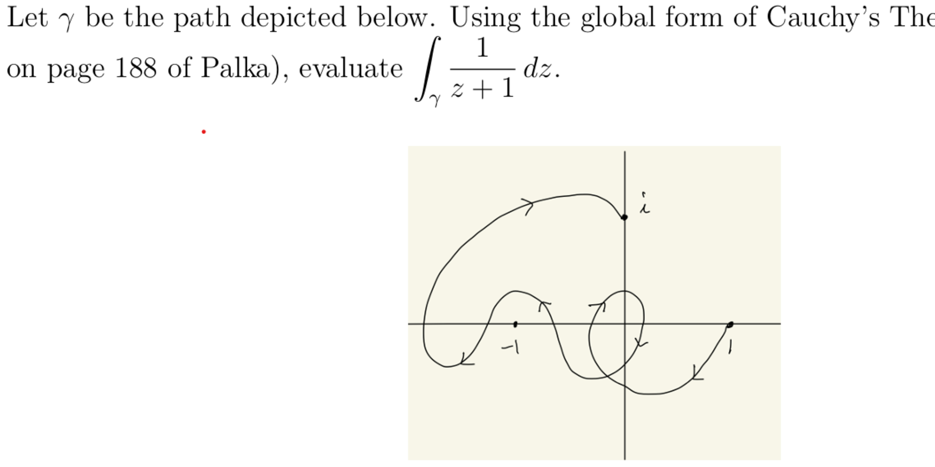 Solved Let γbe ﻿the path depicted below. Using the global | Chegg.com