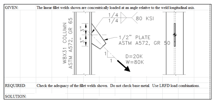 Solved GIVEN The linear fillet welds shown are | Chegg.com