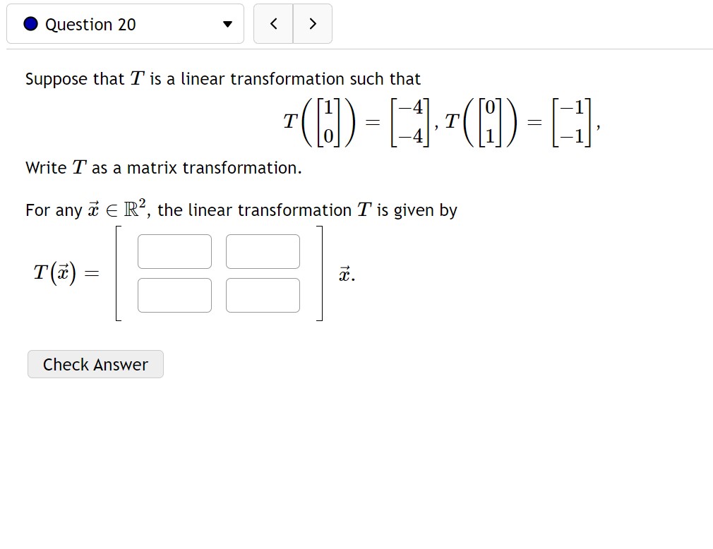 Solved Suppose that T is a linear transformation such that | Chegg.com