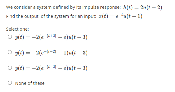 Solved We consider a system defined by its impulse response: | Chegg.com