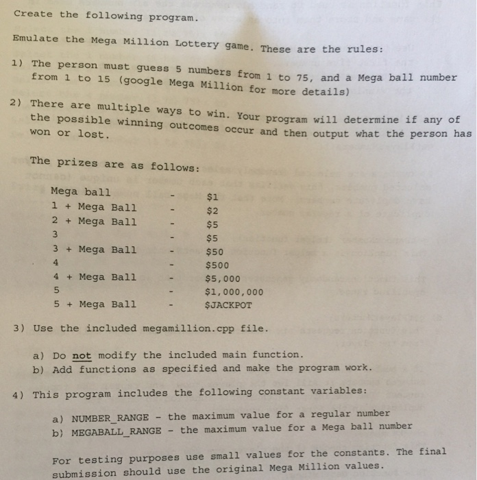 Solved Create the following program. Emulate the Mega | Chegg.com