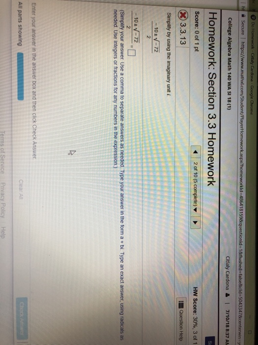 Solved College Algebra Math 140 WA SI 18 (1) Homework: | Chegg.com Solved College Algebra Math 140 WA SI 18 (1) Homework: | Chegg.com
