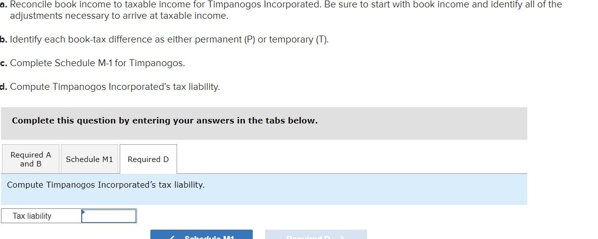 book-tax difference as either permanent (P) or | Chegg.com