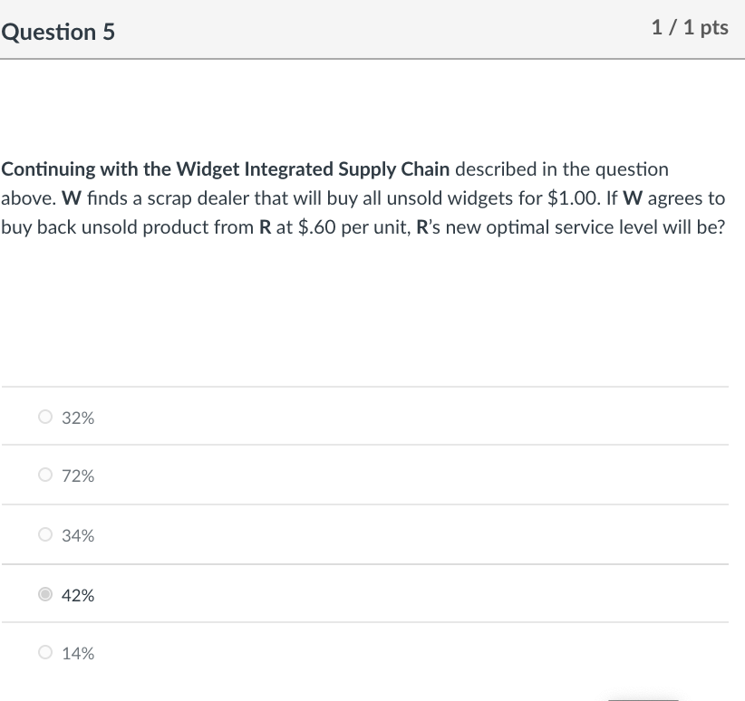 Solved I need to know the Optimal Service Level of question | Chegg.com