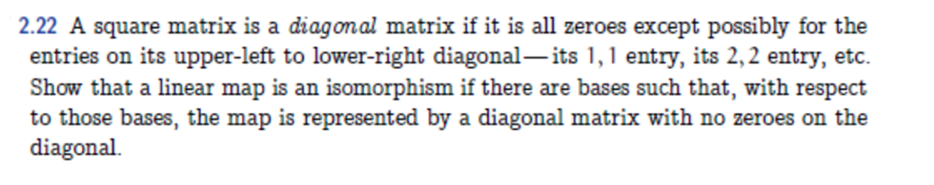 Solved 2.22 ﻿A square matrix is a diagonal matrix if it is | Chegg.com