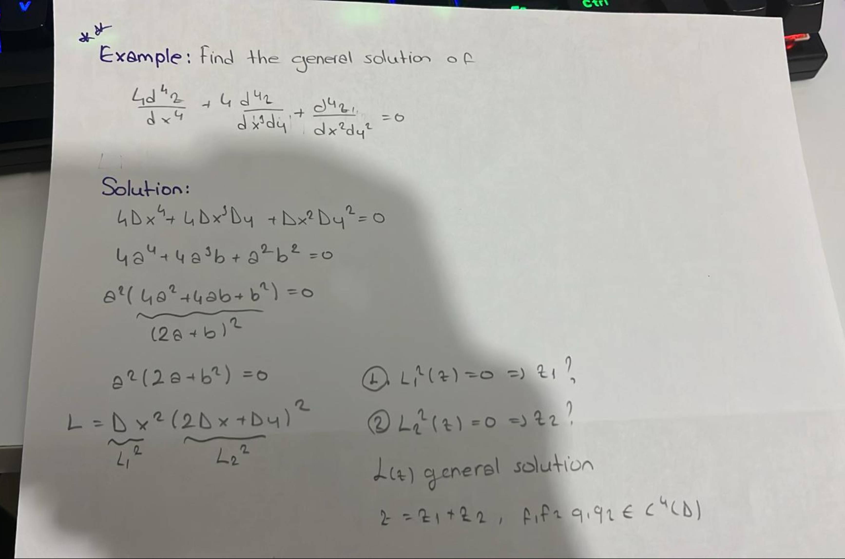 Solved *xample: Find the general solution | Chegg.com