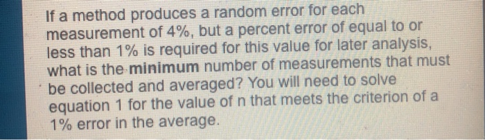 If a method produces a random error for each | Chegg.com