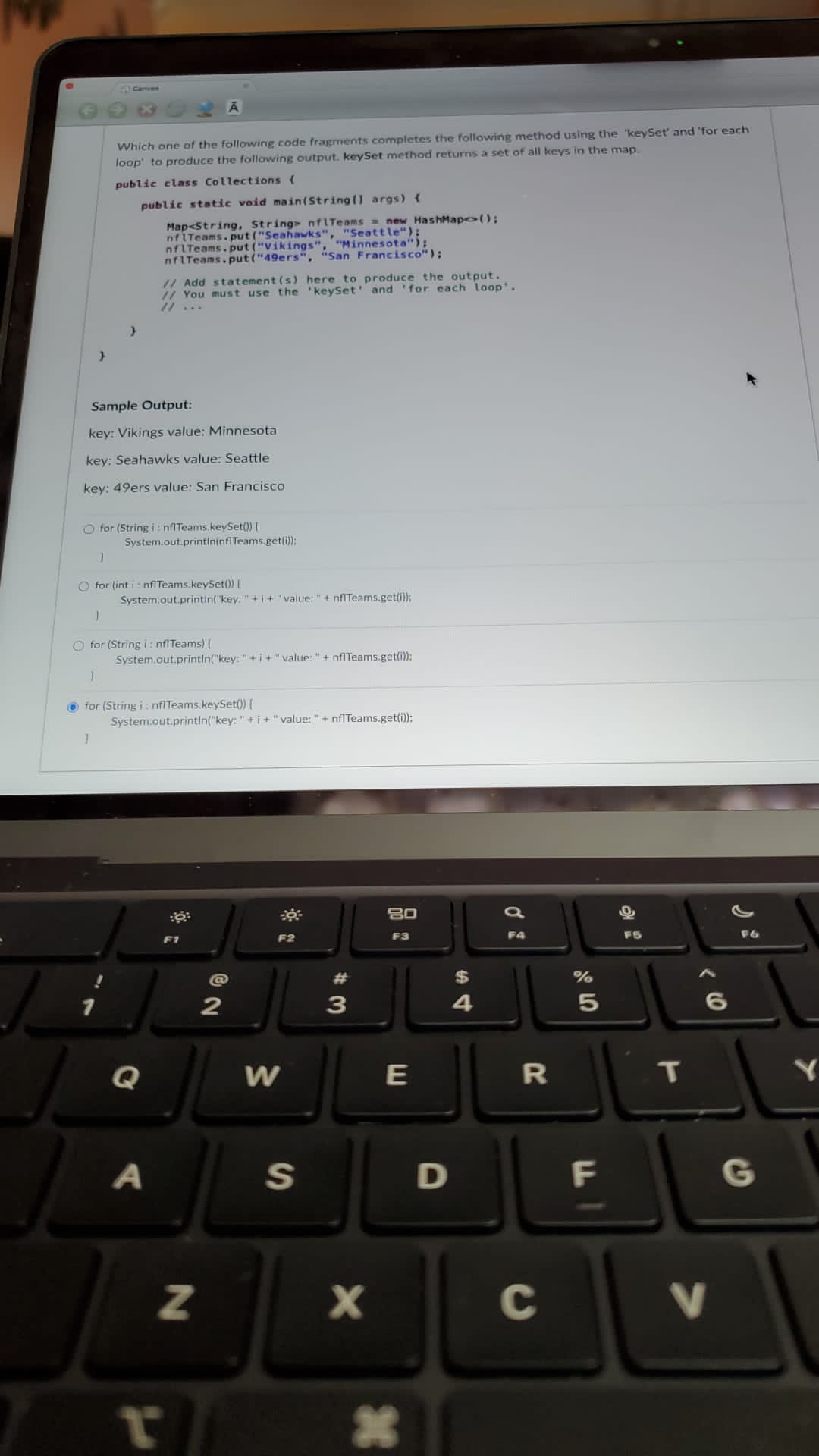 Solved Which one of the following code fragments completes | Chegg.com