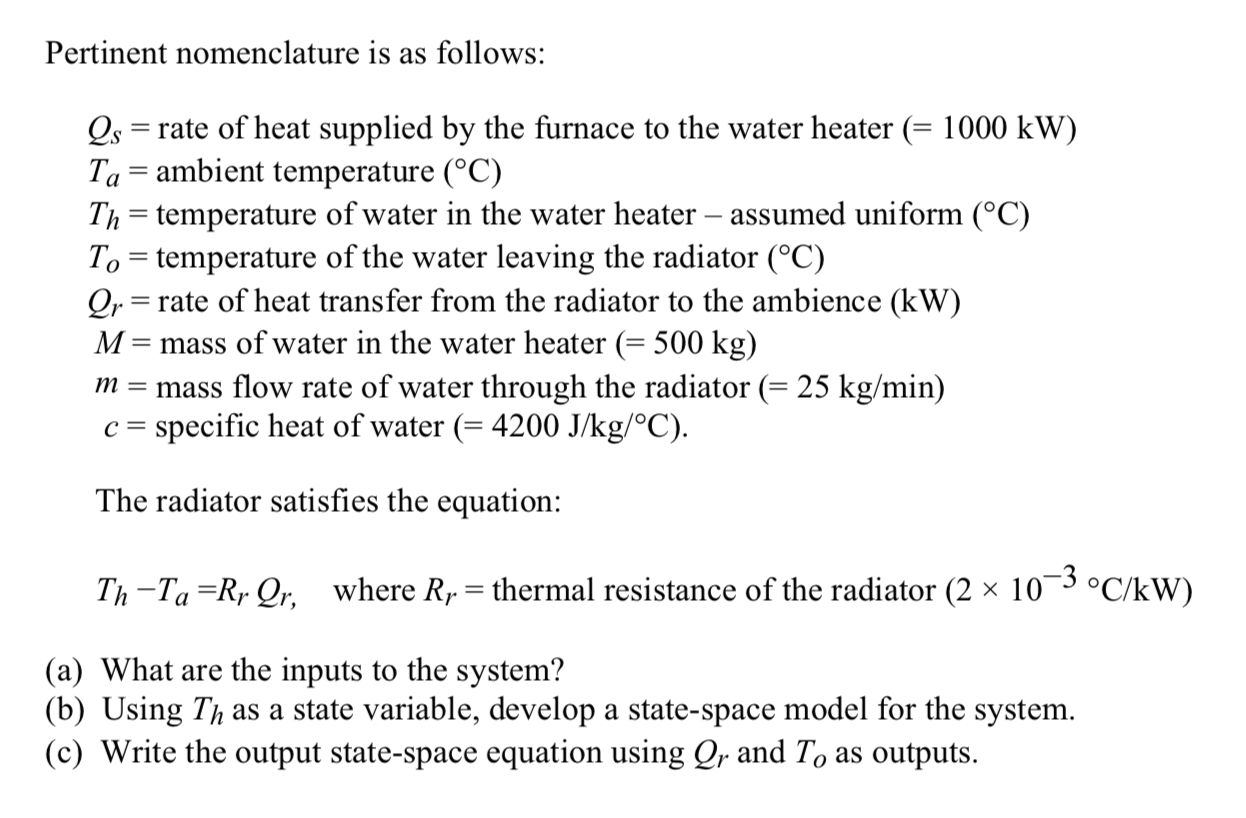 Solved 2. ( 30pts) A simplified model of a household heating | Chegg.com