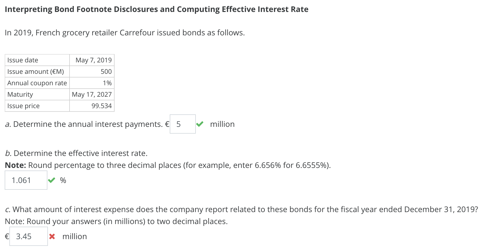 Solved Interpreting Bond Footnote Disclosures and Computing | Chegg.com