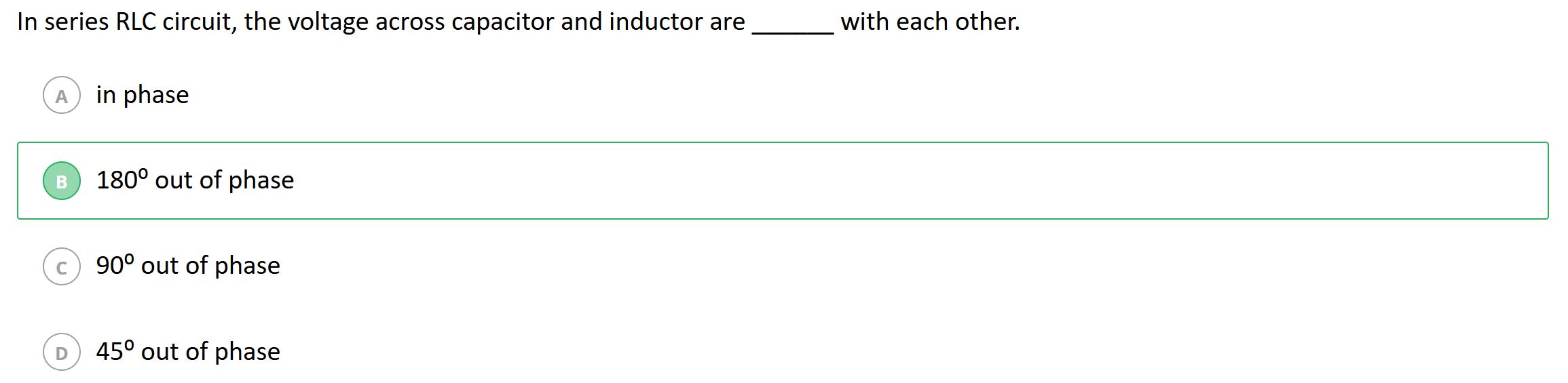 Solved In series RLC circuit, the voltage across capacitor | Chegg.com
