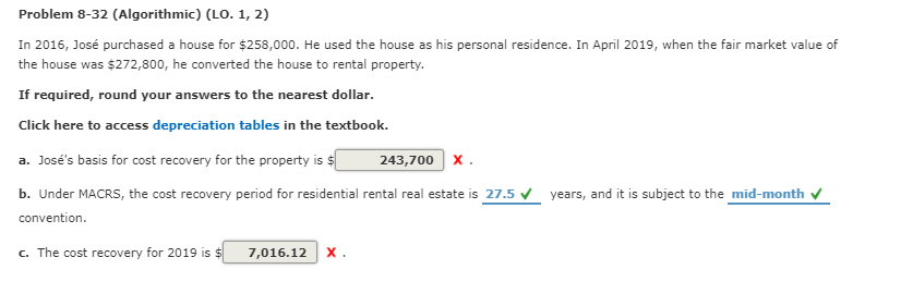 Solved Problem 8-32 (Algorithmic) (LO. 1, 2) In 2016, José | Chegg.com