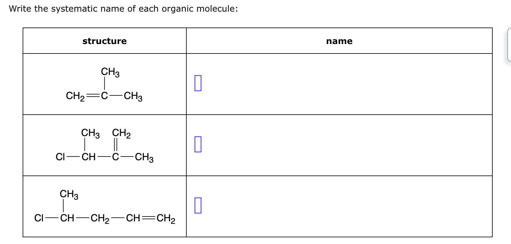 Solved Write the systematic name of each organic molecule: | Chegg.com