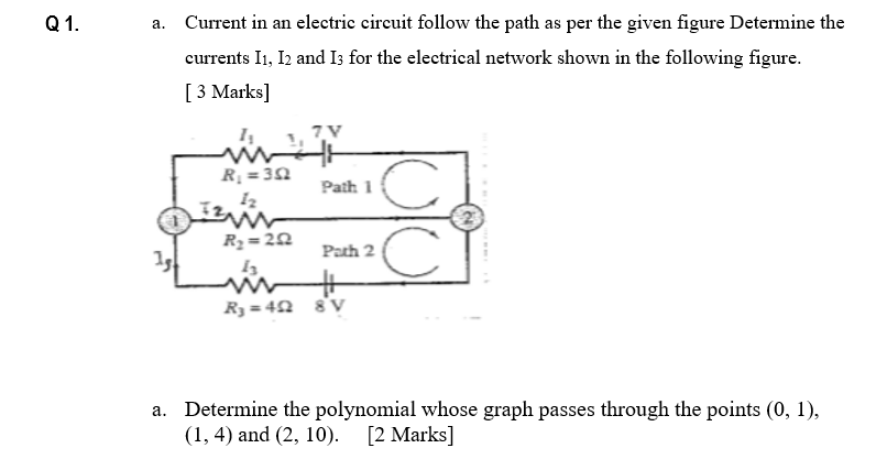 Solved a. Current in an electric circuit follow the path as | Chegg.com