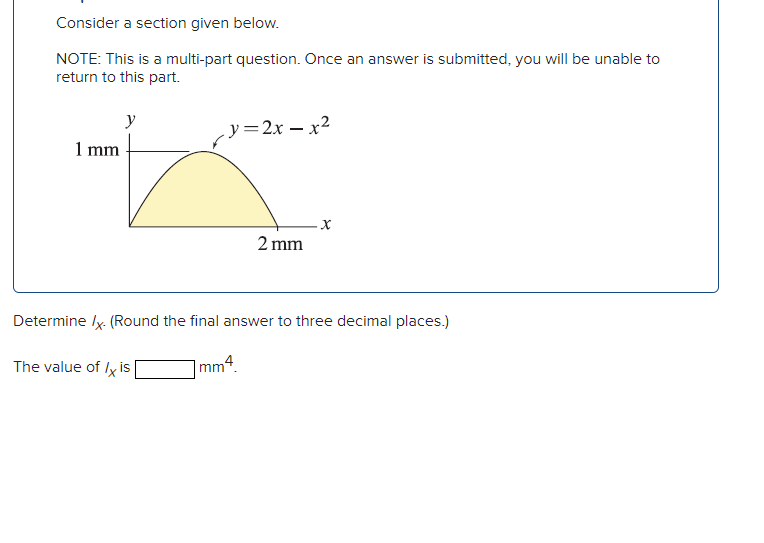 Solved Consider a section given below. NOTE: This is a | Chegg.com