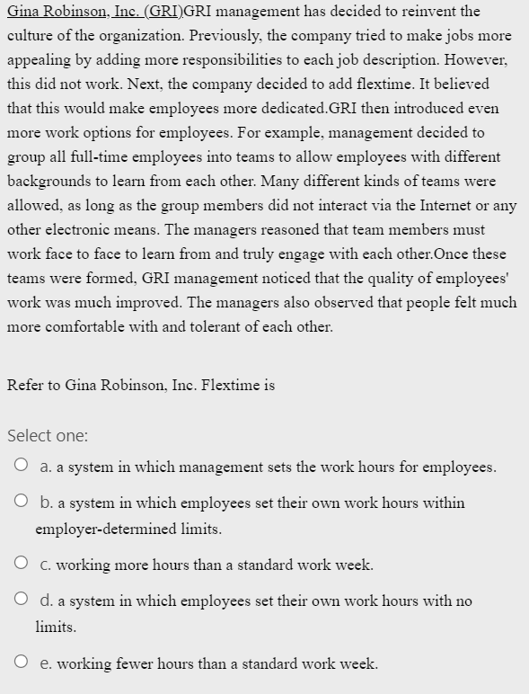 Solved Gina Robinson, Inc. (GRI)GRI management has decided | Chegg.com