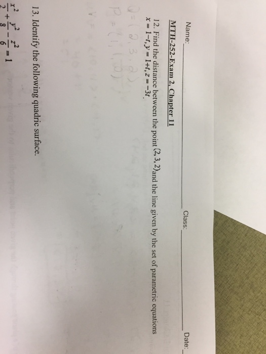 Solved Date: Class: Name MTH-252-Exam 2, Chapter 11 12. Find | Chegg.com Solved Date: Class: Name MTH-252-Exam 2, Chapter 11 12. Find | Chegg.com