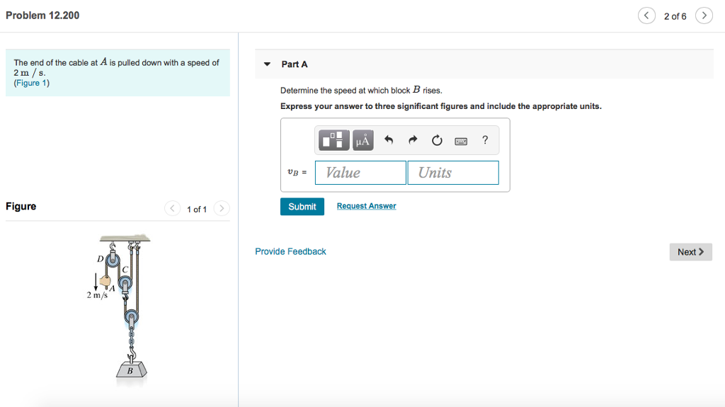 Solved Problem 12.200 The end of the cable at A is pulled | Chegg.com
