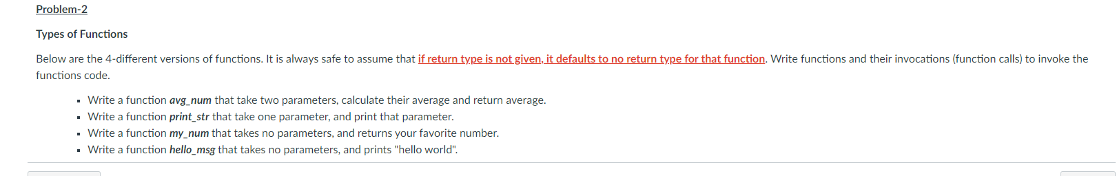Solved Problem-2 Types of Functions Below are the | Chegg.com