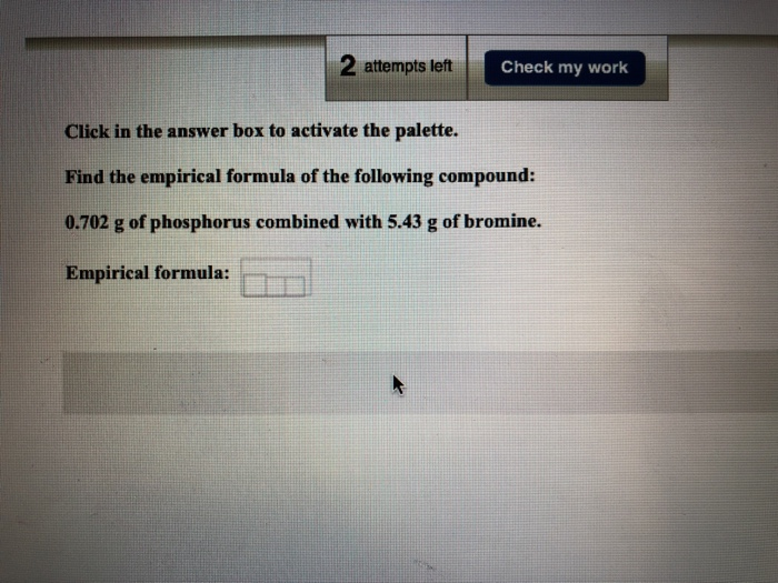 Solved 2 attempts left Check my work Click in the answer box | Chegg.com