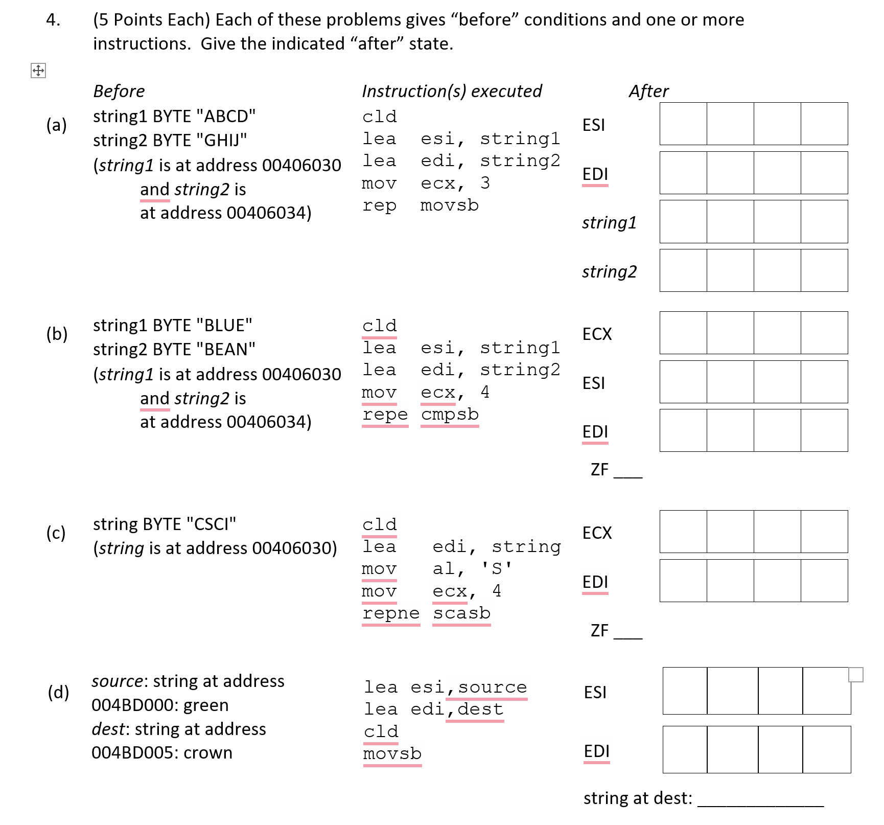 Solved Answer everything fully(5 ﻿Points Each) ﻿Each of | Chegg.com