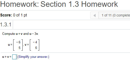 Solved Homework Section 1 3 Homework Score 0 Of 1 Pt 1 Of