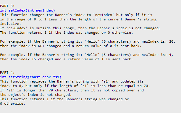 Solved A Banner can be created/instantiated (when a variable | Chegg.com