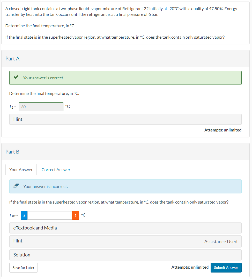 Solved A closed, rigid tank contains a two-phase | Chegg.com