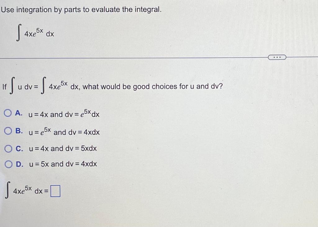 Solved Use integration by parts to evaluate the integral. | Chegg.com