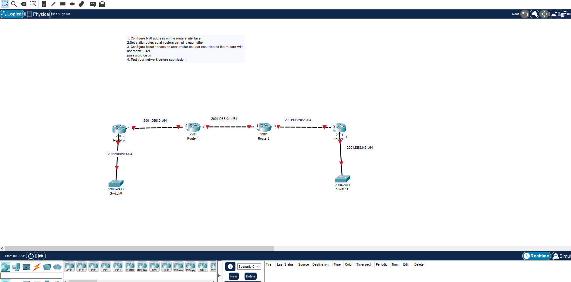 Solved Step 1. Configure IPv6 address on the router's | Chegg.com