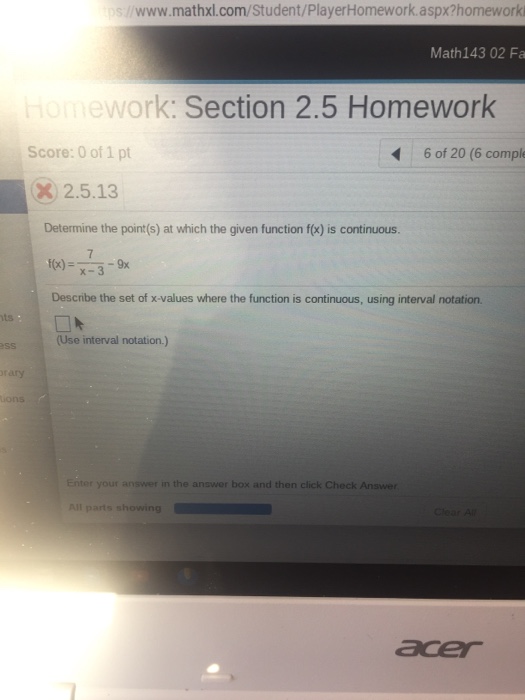 Solved /www.mathxl.com/Student/PlayerHomework.aspx?homeworki | Chegg.com