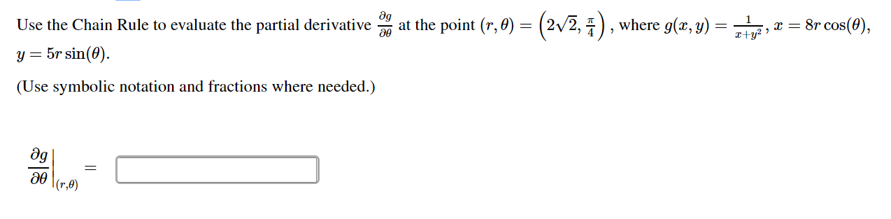 Solved oa Use the Chain Rule to evaluate the partial | Chegg.com