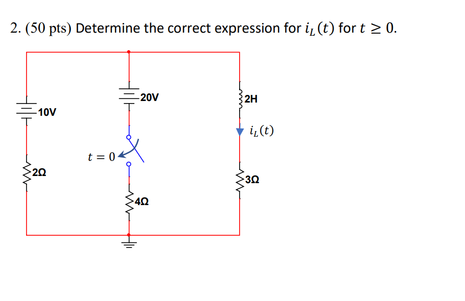 Solved 2. (50 pts) Determine the correct expression for | Chegg.com